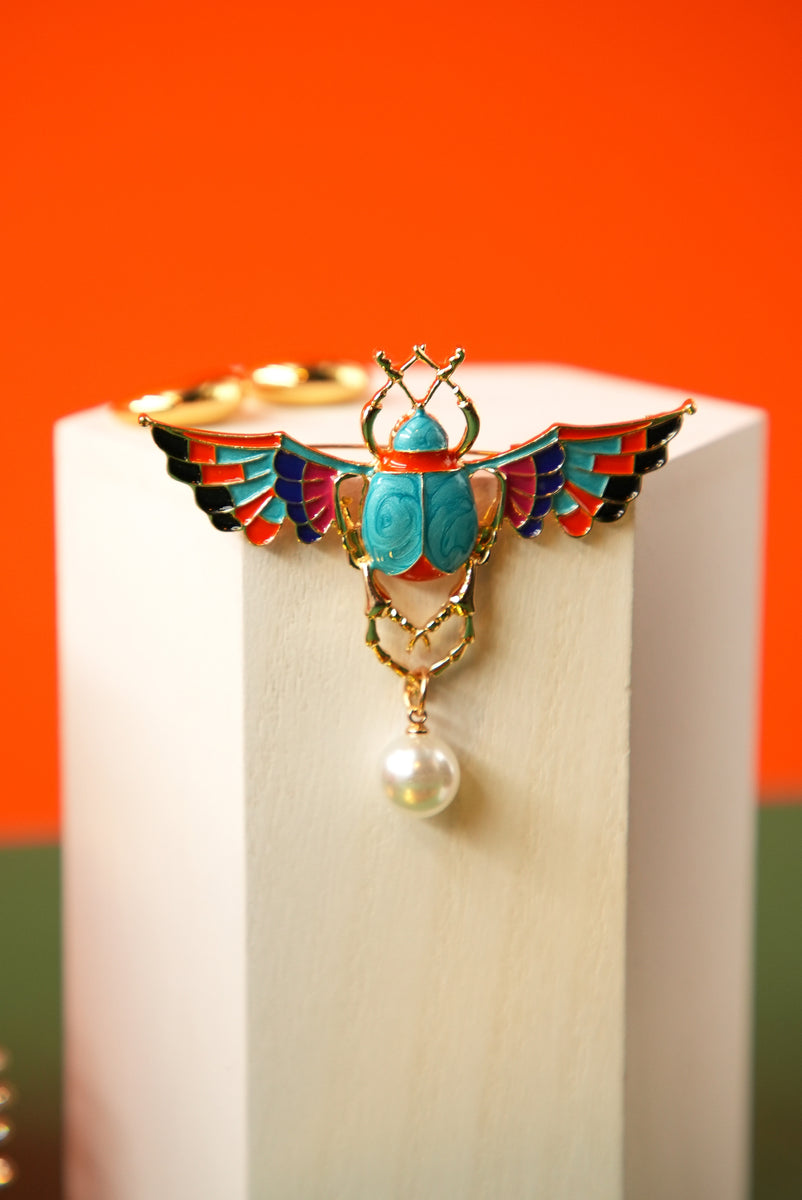 Winged Scarab Lapel Pin – DALYANYC
