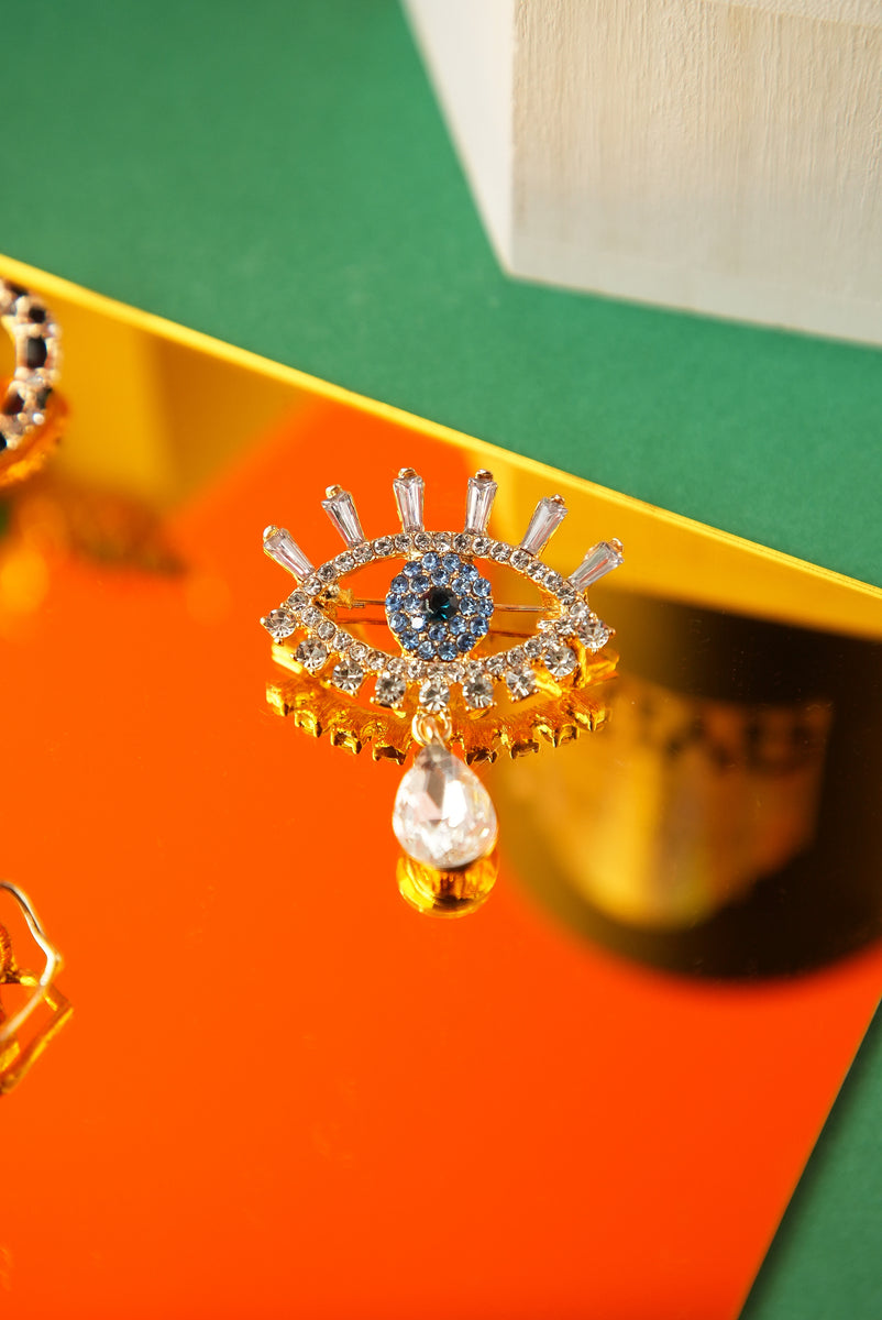 Evil Eye Drop Pin – DALYANYC