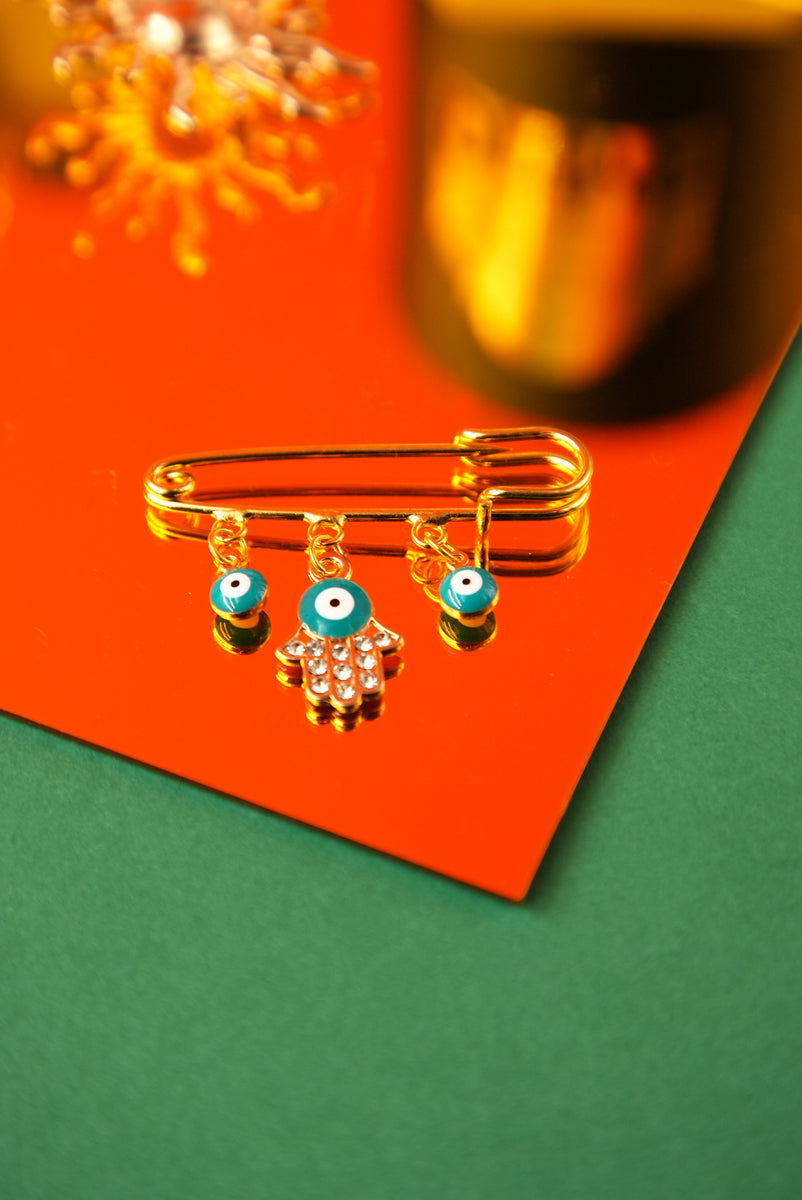 Evil Eye Paperclip Brooch – DALYANYC